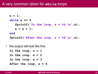 Loops in matlab | PPT