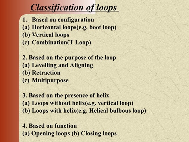 Loops in orthodontics and its uses [Autosaved]..ppt