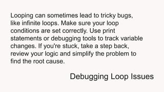 From Beginner to Developer: Understanding Loops in Python | PDF