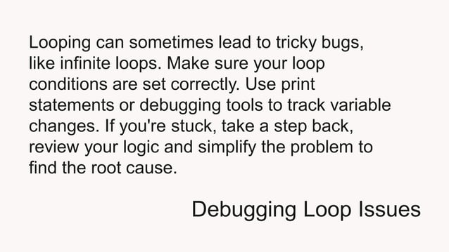 From Beginner To Developer Understanding Loops In Python Pdf 1075