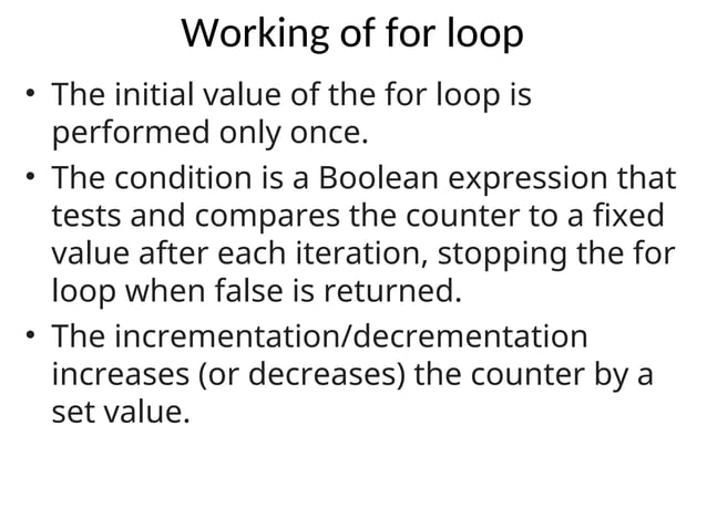 Programs in C based on looping statements | PPT