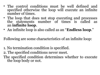 Programs in C based on looping statements | PPT