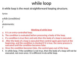 Programs in C based on looping statements | PPT