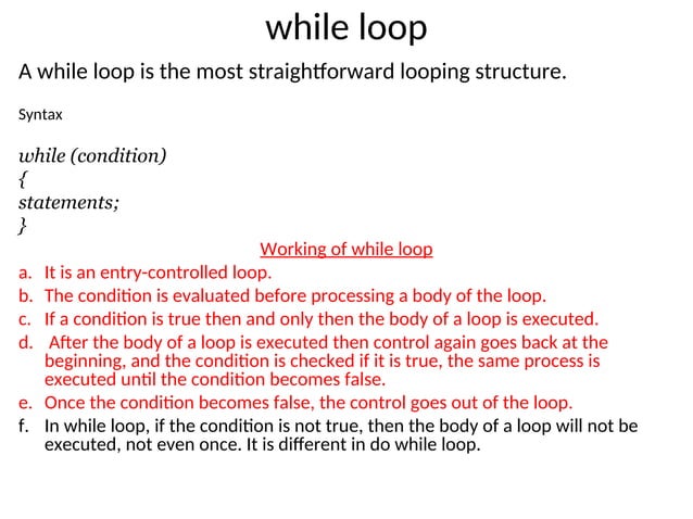 Programs in C based on looping statements | PPT