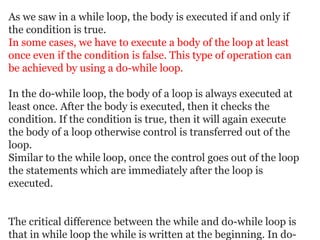 Programs in C based on looping statements | PPT
