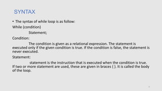 Loop structures | PPTX