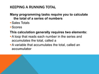 Loop structures chpt_6 | PPT