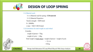Design, Development & Analysis of Loopwheel Technology | PPTX