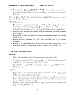 Loo–Riegelman Method: Estimating Oral Drug Absorption in Two ...