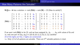 The Lights Out Puzzle and Its Variations | PDF