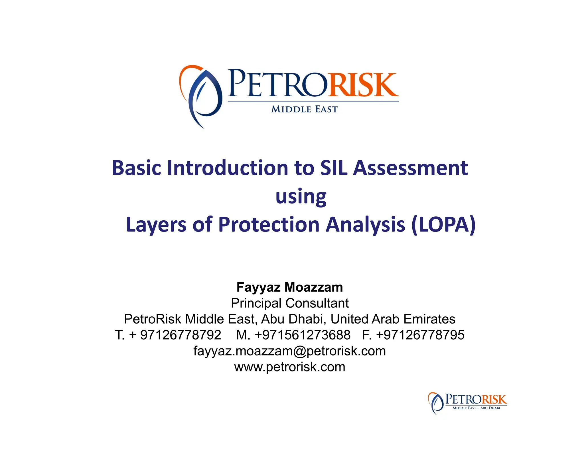 LOPA-Presentation and implementation methodology .pdf