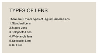 Types of Camera Lens | PPTX