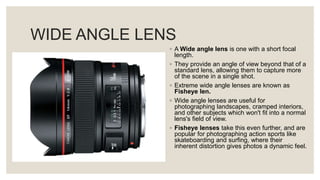 Types of Camera Lens | PPTX