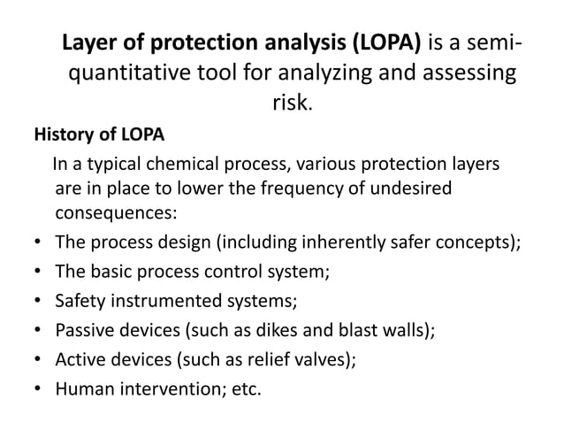 LOPA | Layer Of Protection Analysis | Gaurav Singh Rajput | PDF