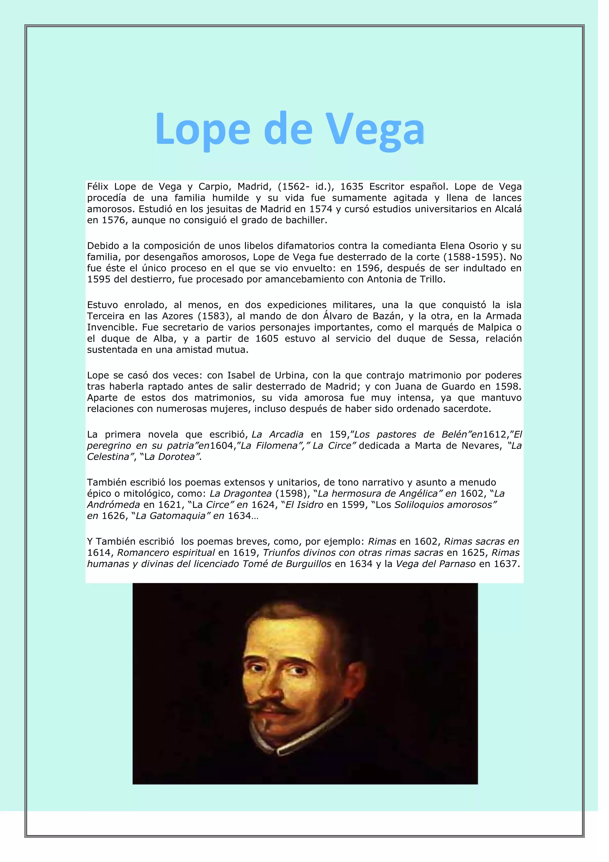 Lope de vega | DOCX