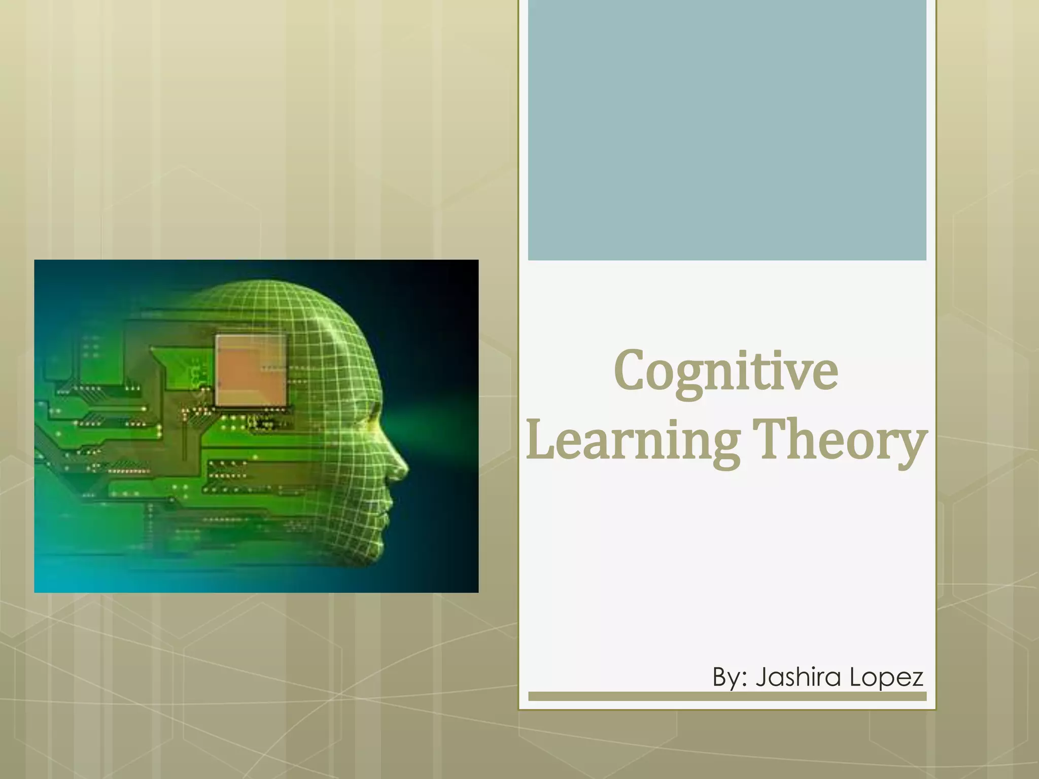 Cognitive Learning Theory EME 2040 | PPT