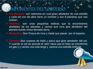 EL UNIVERSO Y LOS PLANETAS | PPTX