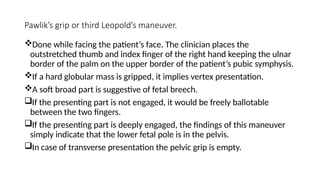 LOPOLD'S MANOEUVERS.pptx examinations in obs | PPTX