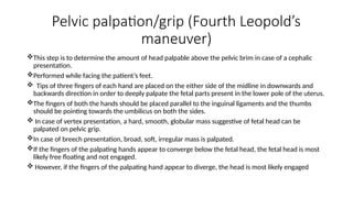 LOPOLD'S MANOEUVERS.pptx examinations in obs | PPTX
