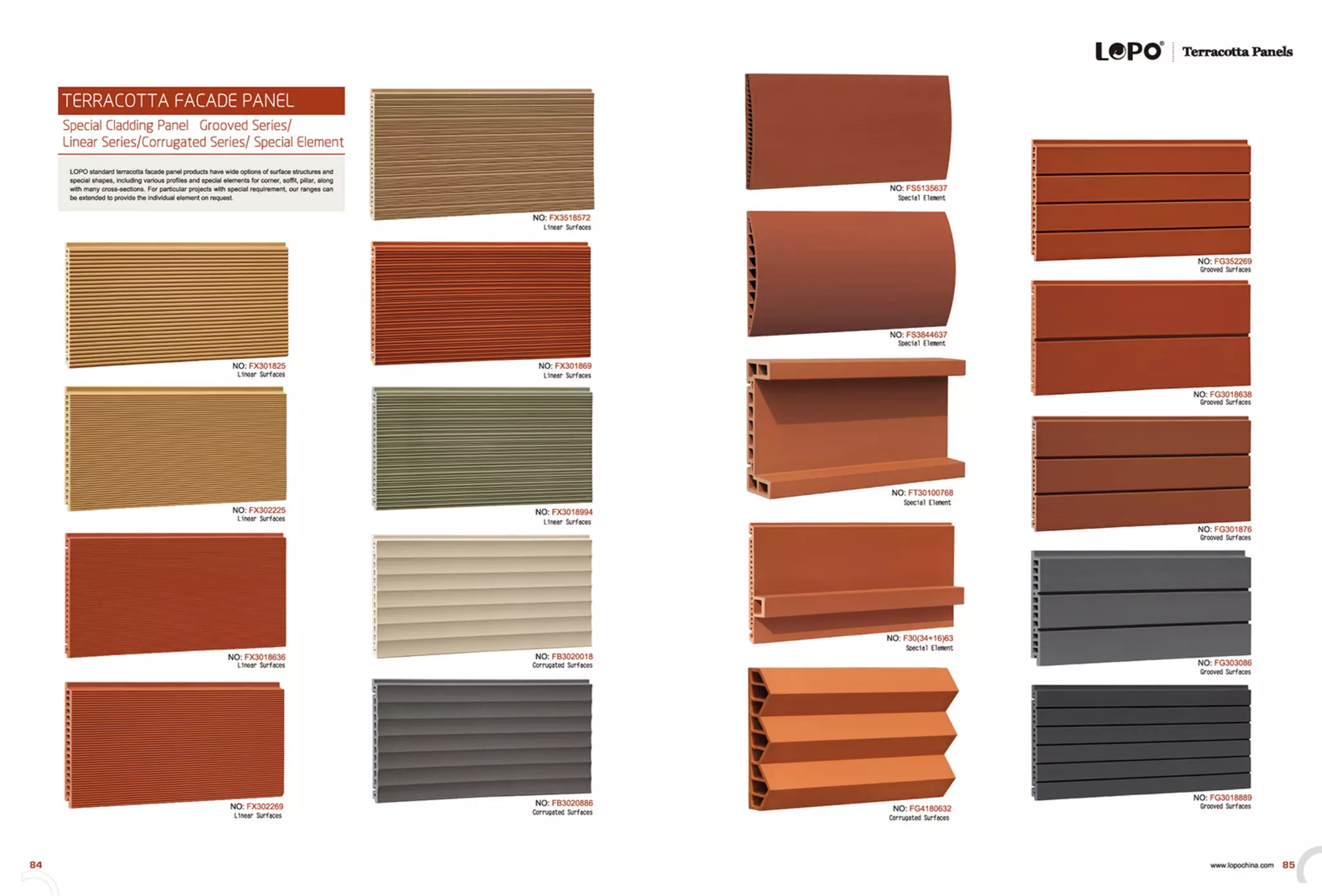 LOPO terracotta panels catalogue | PDF