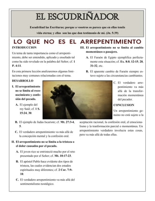 LO QUE NO ES EL ARREPENTIMIENTO | PDF