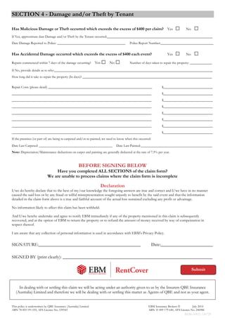 Loss of Rent, Tenant-damage-claim-form | PDF