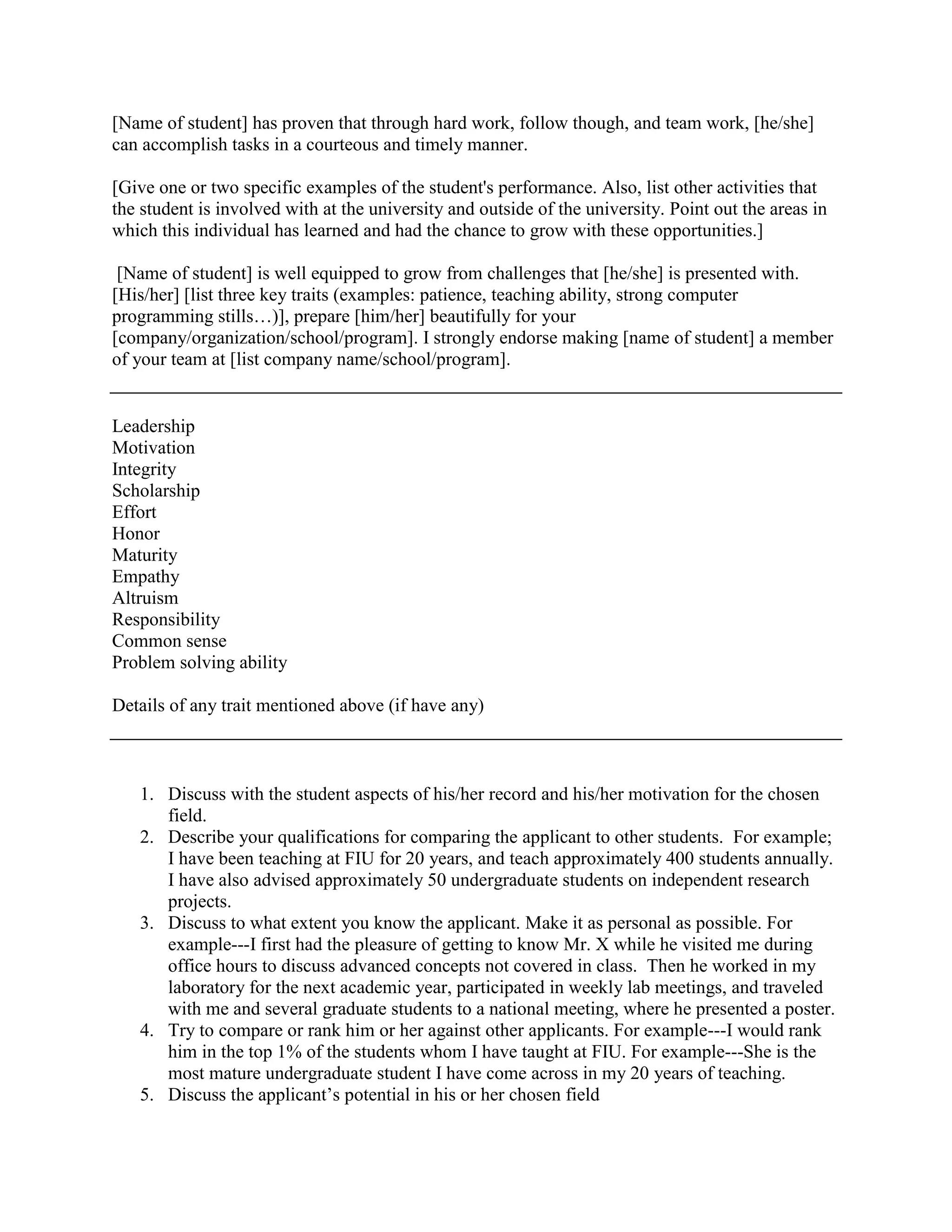 4 Frames for Reference Letter or Letter of Recommendation | PDF ...