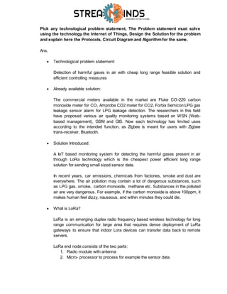 LoRa application for detecting the harmful gases | PDF