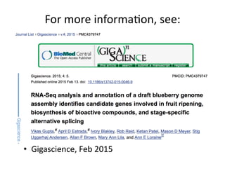 RNA-Seq Analysis of Blueberry Fruit Development and Ripening | PDF