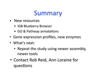 RNA-Seq Analysis of Blueberry Fruit Development and Ripening | PDF