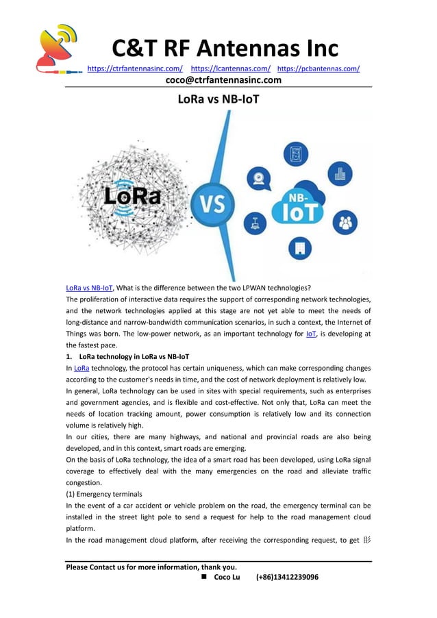 LoRa vs NB-IoT | PDF