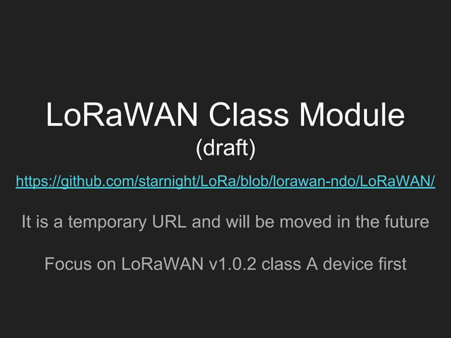 LoRaWAN class module and subsystem | PPT