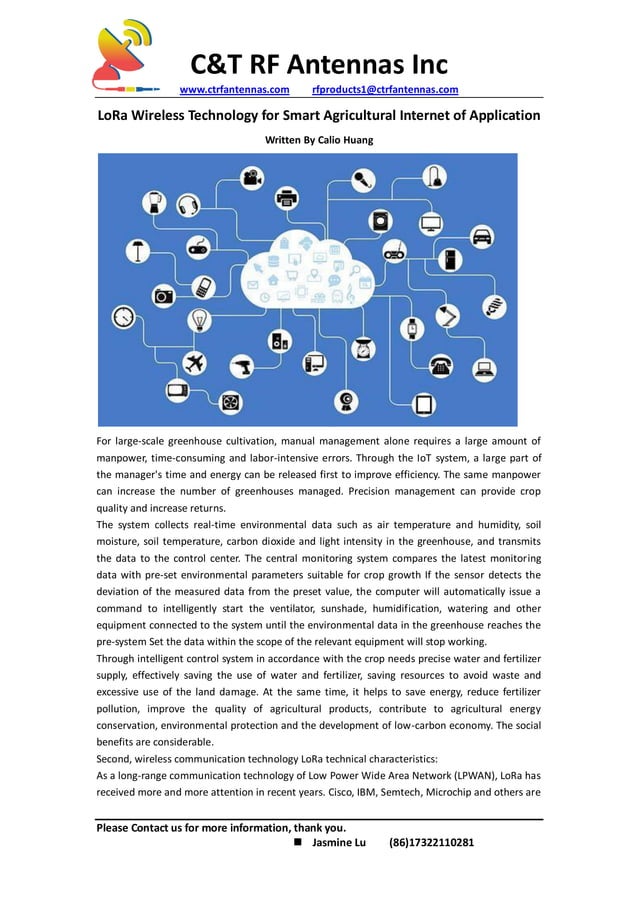 Lora wireless technology for smart agricultural internet of application ...
