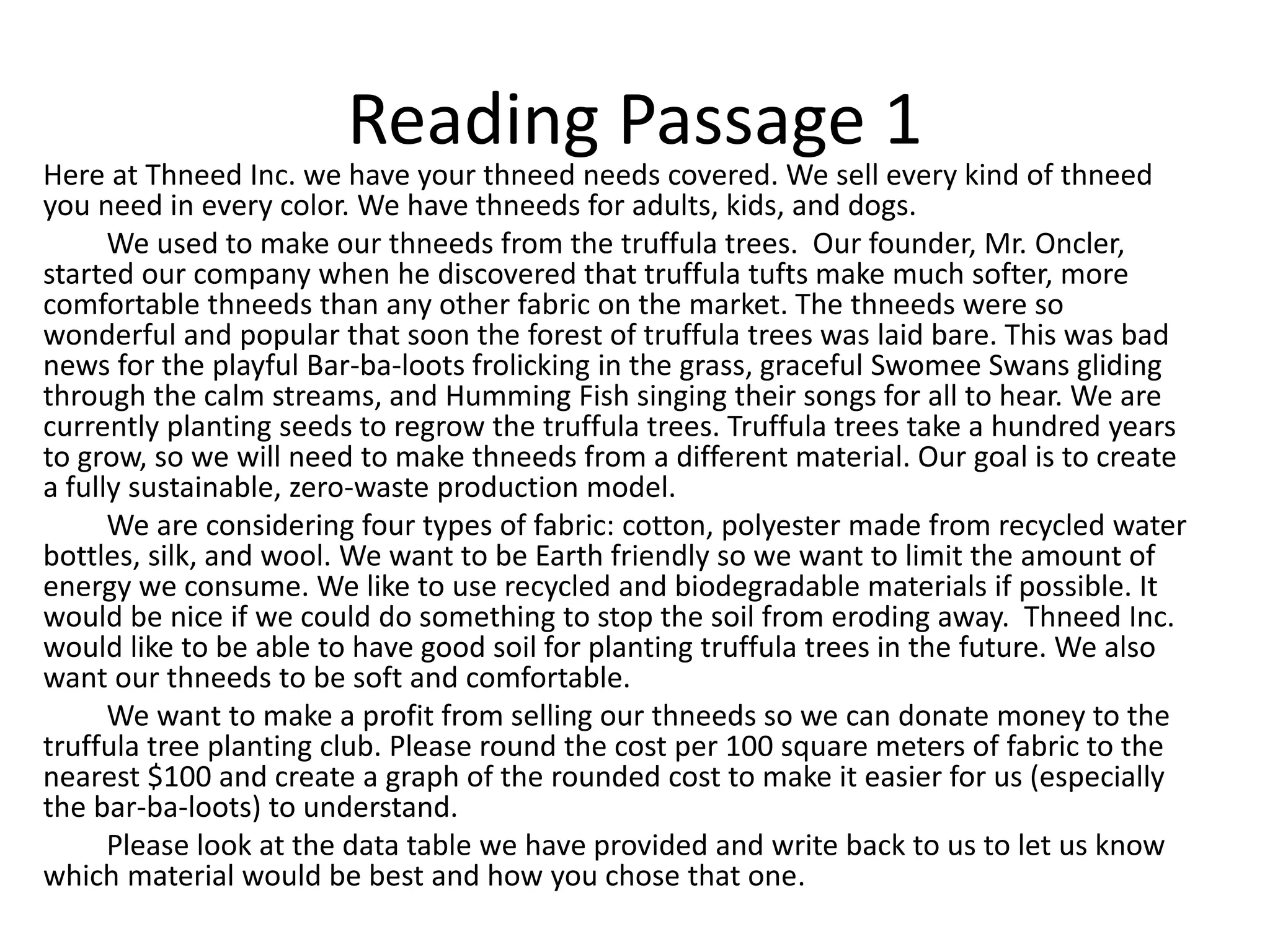 Lorax mea ppt | PPTX