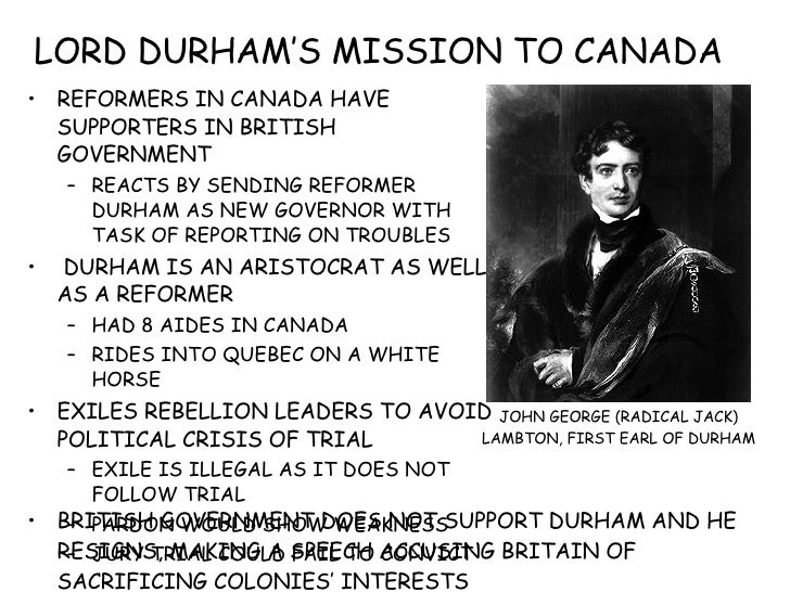 Lord Durham And Report