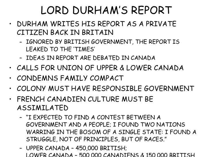 Lord Durham And Report