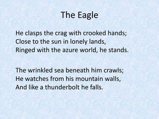 Lord Alfred Tennyson The Eagle | PPTX
