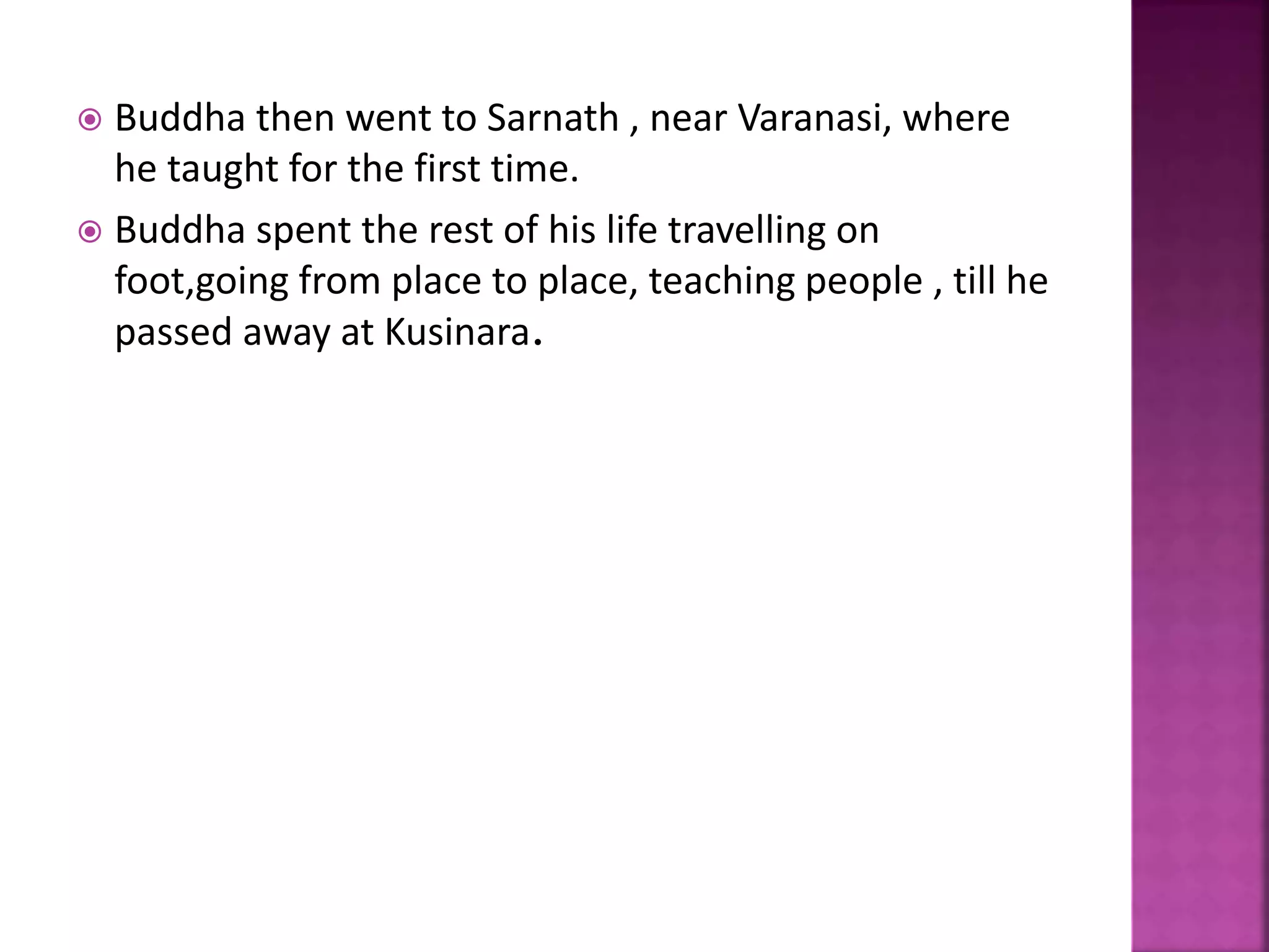 Lord buddha some brief points about his life and teachings | PPTX