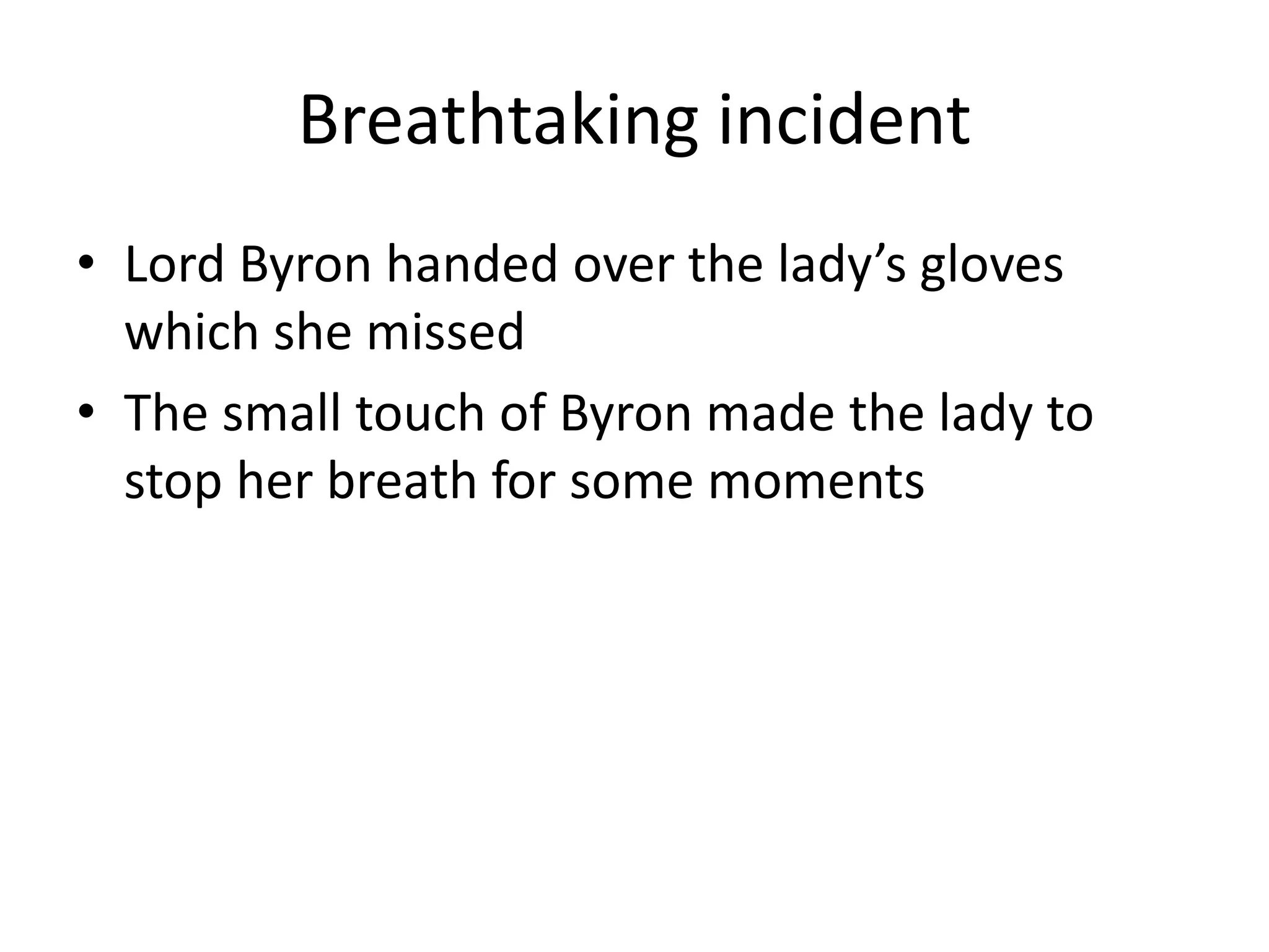 Lord byron's love letter | PPTX