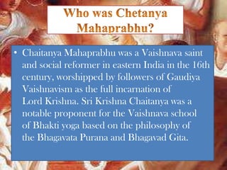 Lord chaitanya mahaprabhu | PPTX