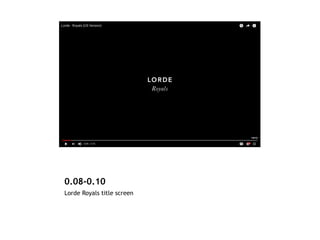 Lorde: Timed Analysis | PDF
