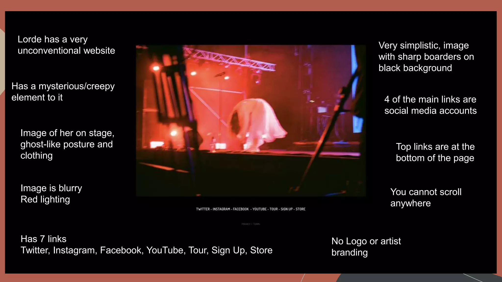 Lorde website analysis loops media | PPT