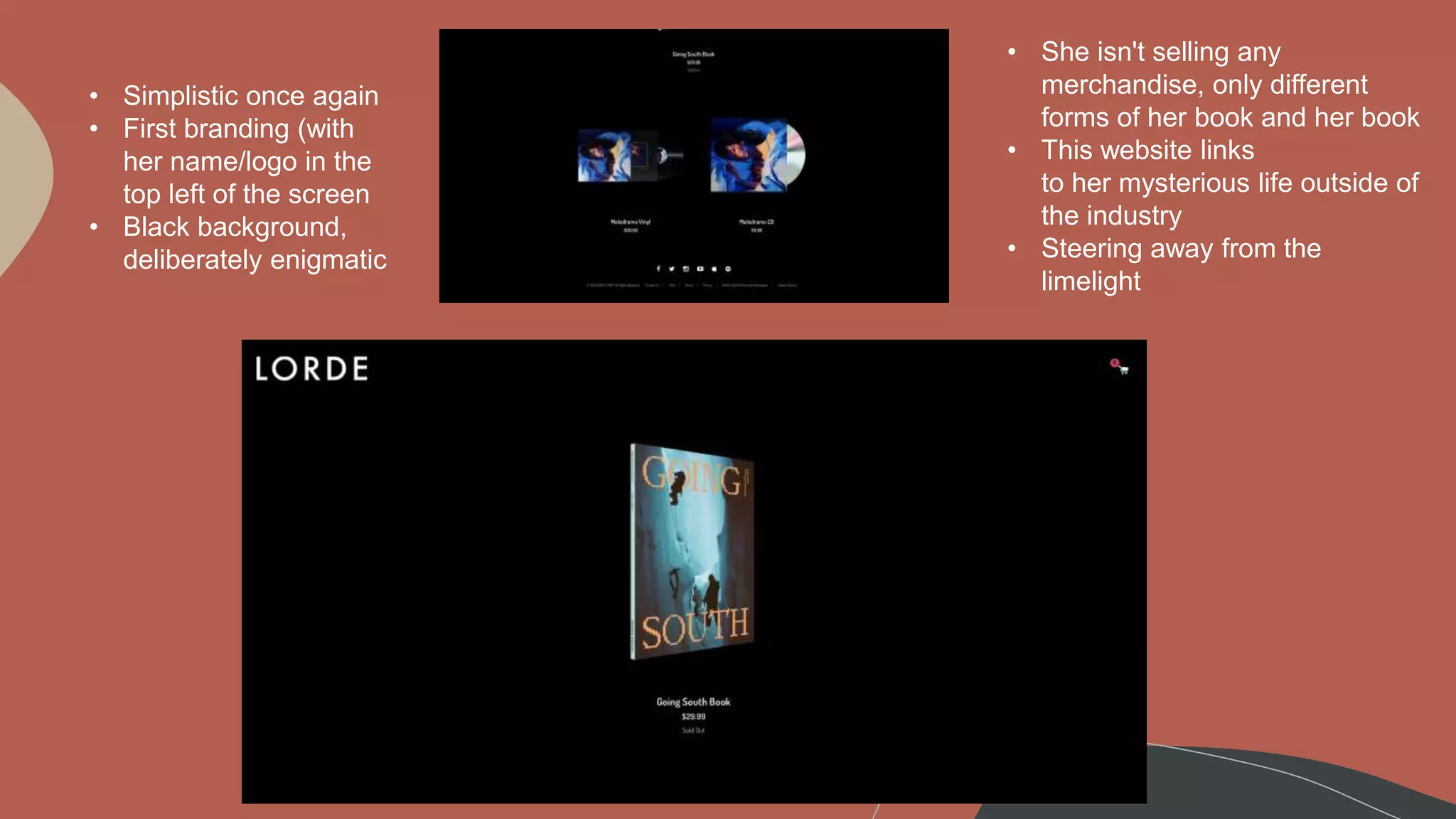 Lorde website analysis loops media | PPT