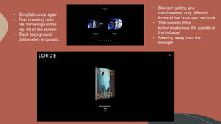 Lorde website analysis loops media | PPTX