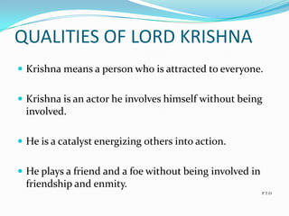 Lord krishna as a strategist | PPTX