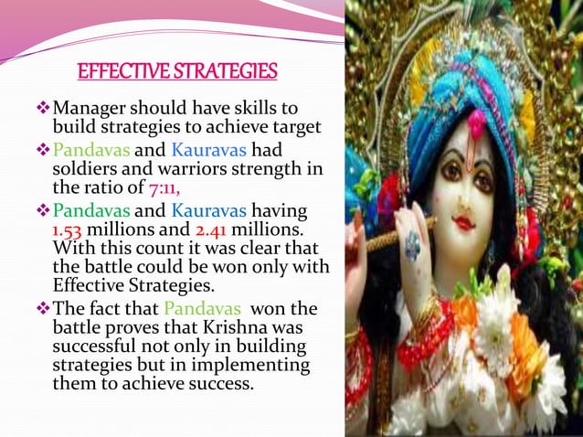 Lord krishna as a strategist | PPT