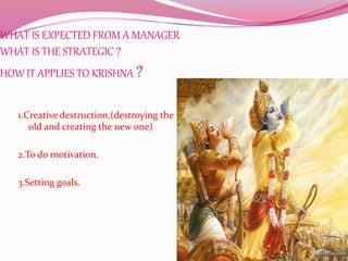 Lord krishna as a strategist | PPT