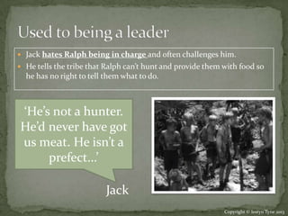 Jack Character Notes Lord of the flies | PPTX