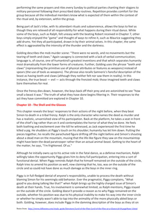 Lord of the flies – chapter analysis | PDF