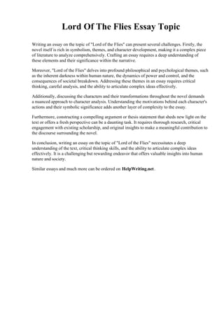 Lord Of The Flies Essay Topic.pdf